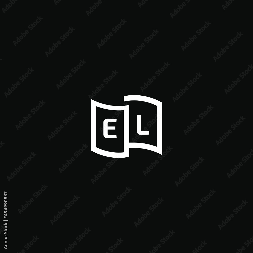EL letter design for logo and icon.EL monogram logo.vector illustration ...