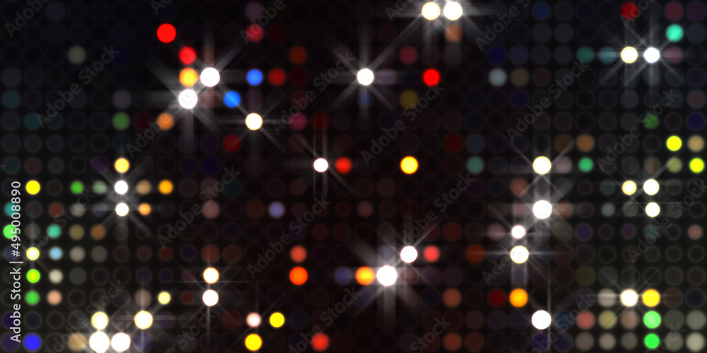 Glowing pattern wallpaper. Glamour background of colorful lights with ...