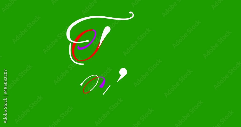 Animated of Thank you text lettering motion graphic. Two ink drops ...