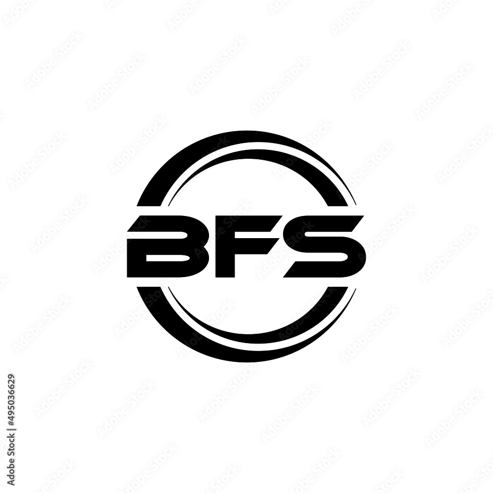 BFS letter logo design with white background in illustrator, vector ...