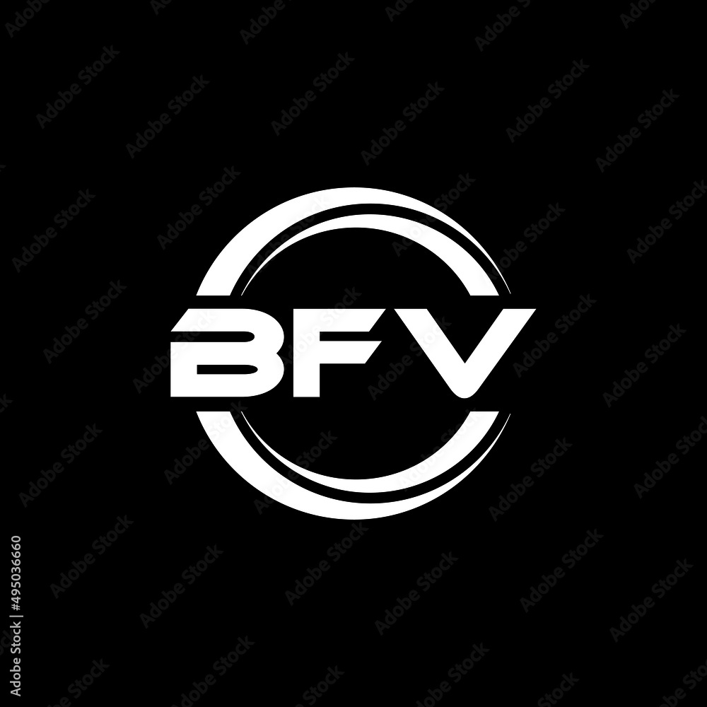 BFV letter logo design with black background in illustrator, vector ...
