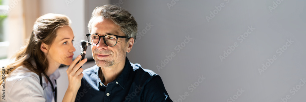 Otolaryngology Ear Check Using Otoscope Stock Photo | Adobe Stock