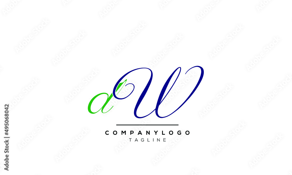 Alphabet letters Initials logo DW Stock Vector | Adobe Stock