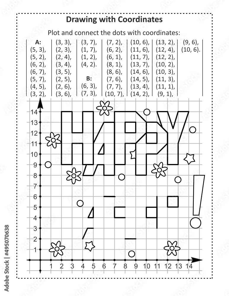 Coordinate Graph With Drawing