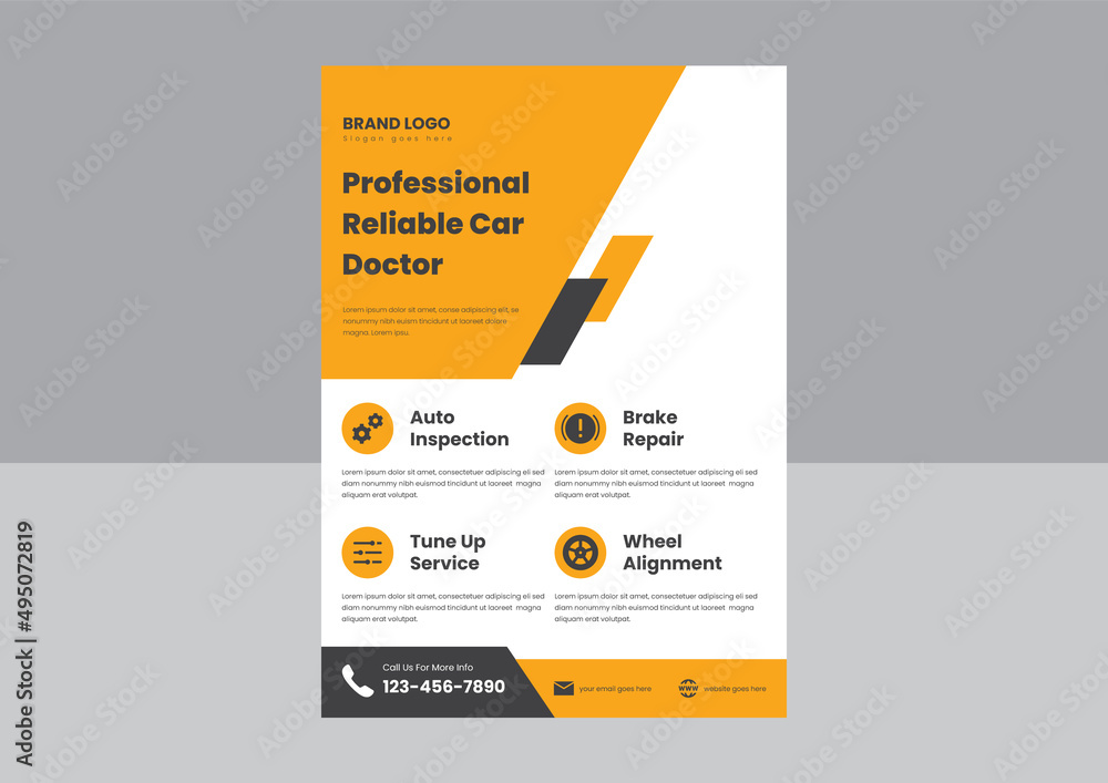 automotive car repair services auto detailing flyer poster template ...