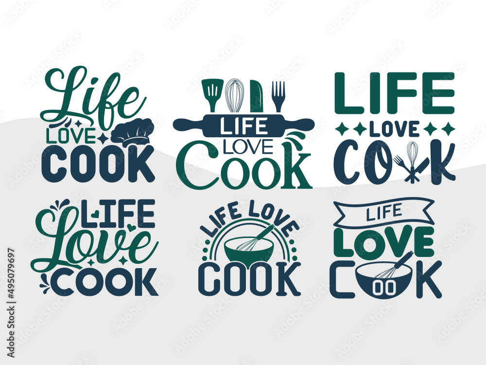 Life Love Cook SVG Bundle, Cook Svg, Cooking Mom Svg, Chef Cap Svg ...