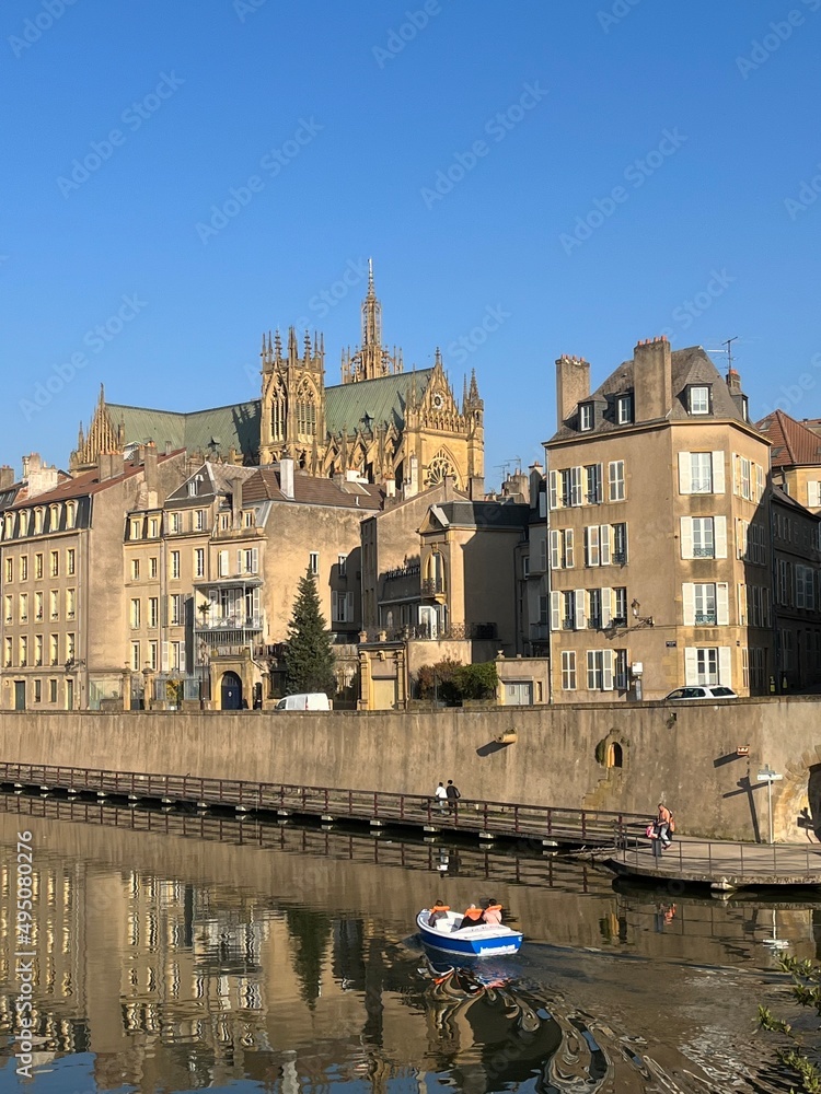 old Europe city Metz France churches and historical monuments of ...