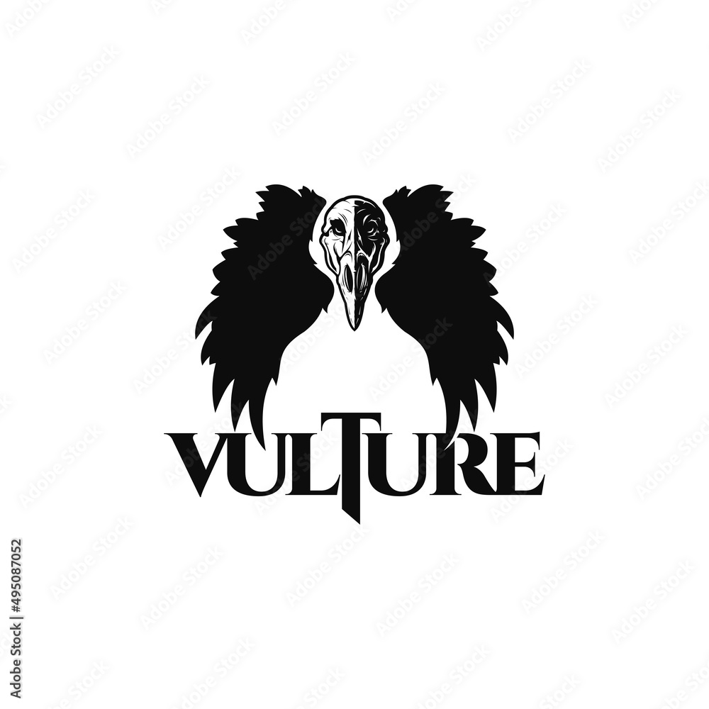 vulture logo on white background design inspiration Stock Vector ...