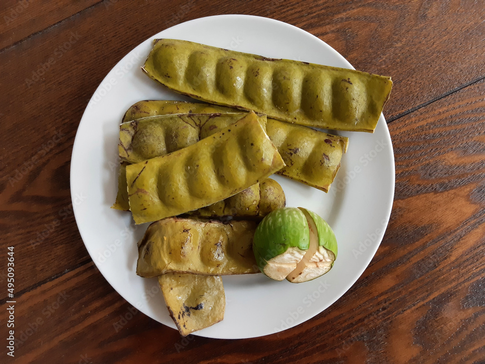 Petai or the bitter bean, twisted cluster bean or stink bean, is a ...