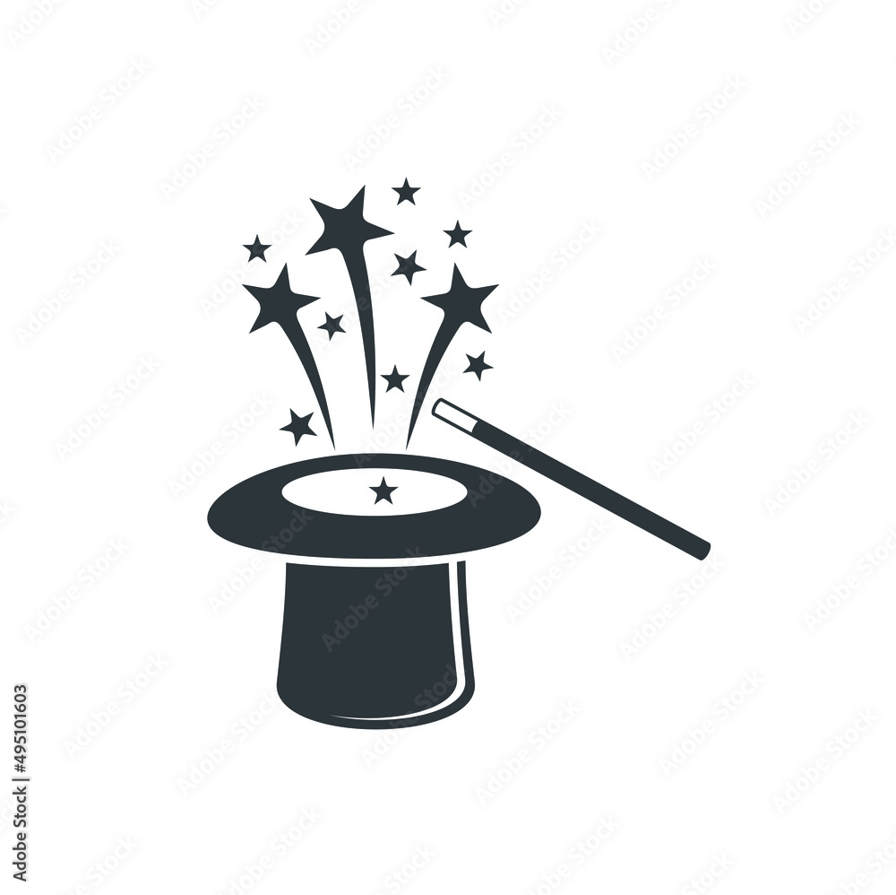 illustration of magician hat, vector art. Stock Vector | Adobe Stock