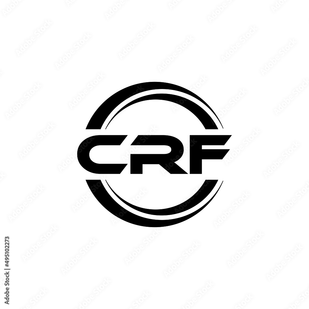 CRF letter logo design with white background in illustrator, vector ...