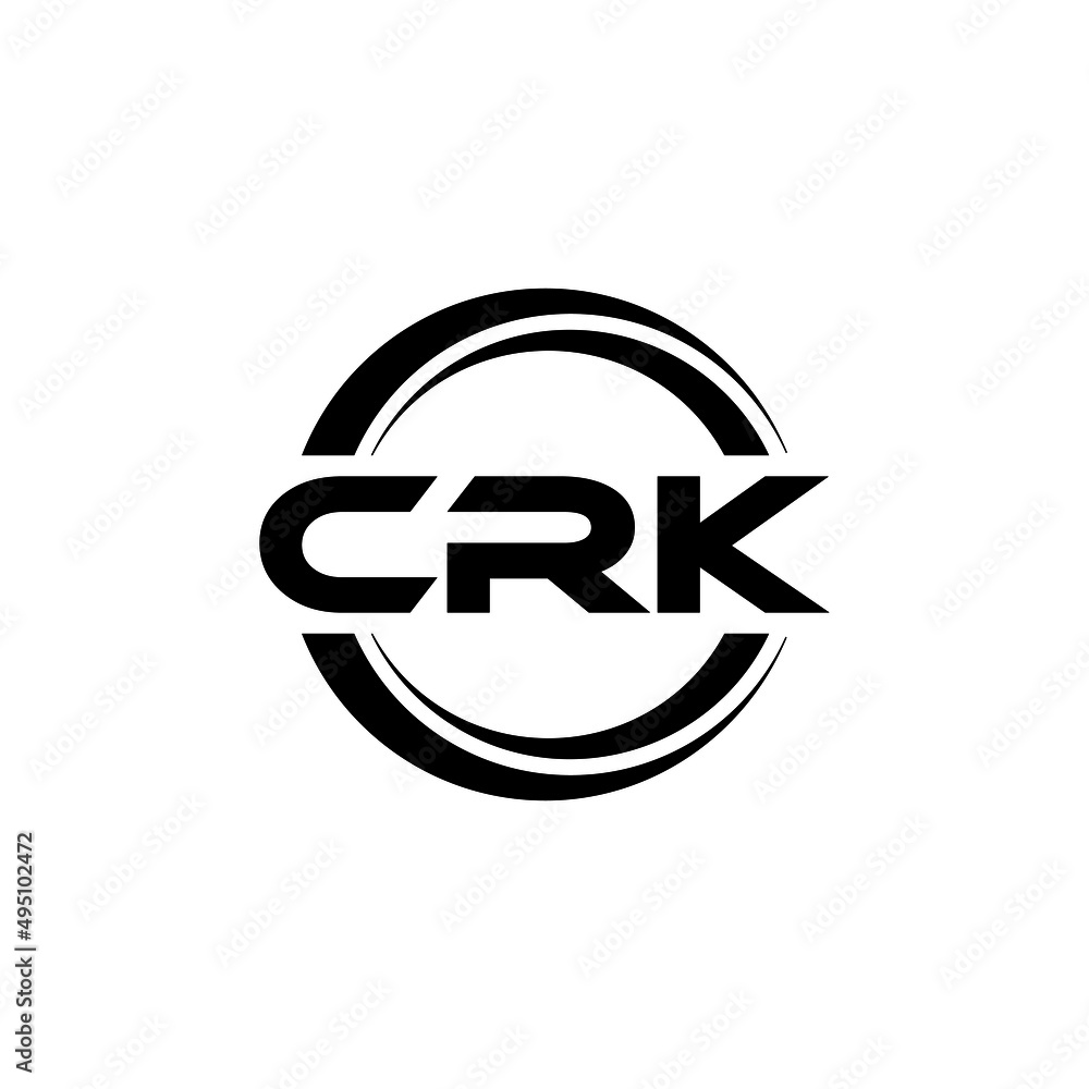 CRK letter logo design with white background in illustrator, vector ...