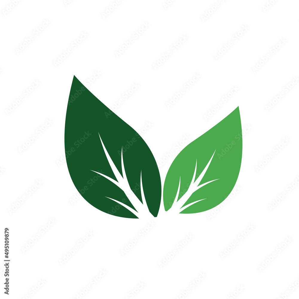 Eco fresh green tree and plant icon template design, modern green ...