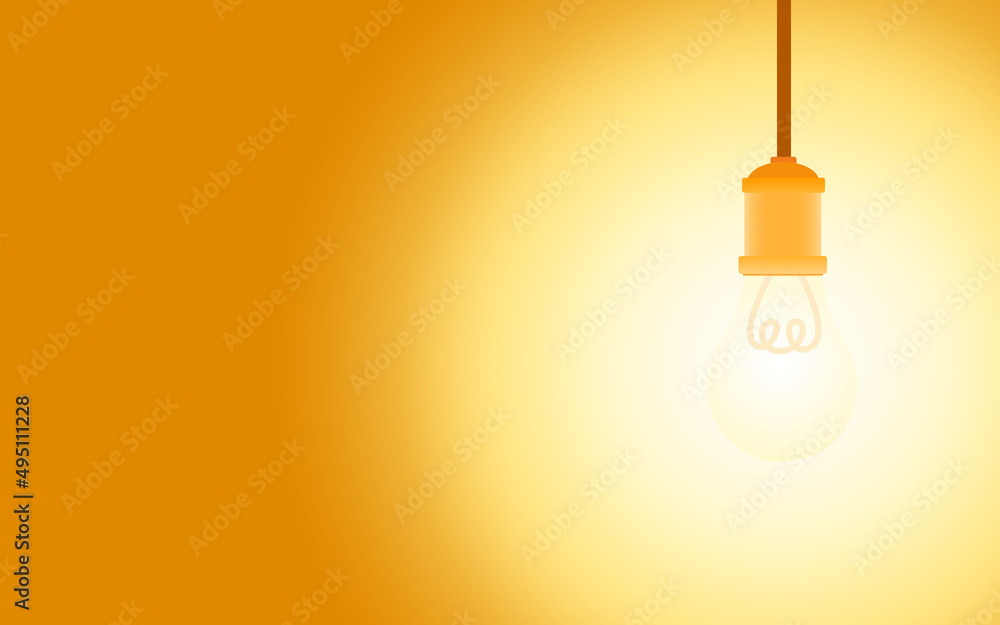 a simple illustration that displays one object in the form of a lamp ...