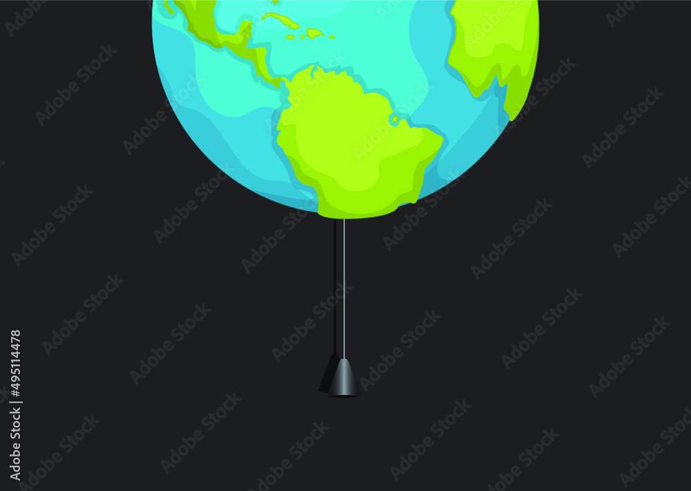 Earth hour and earth day concept. earth environment day. The switch is ...