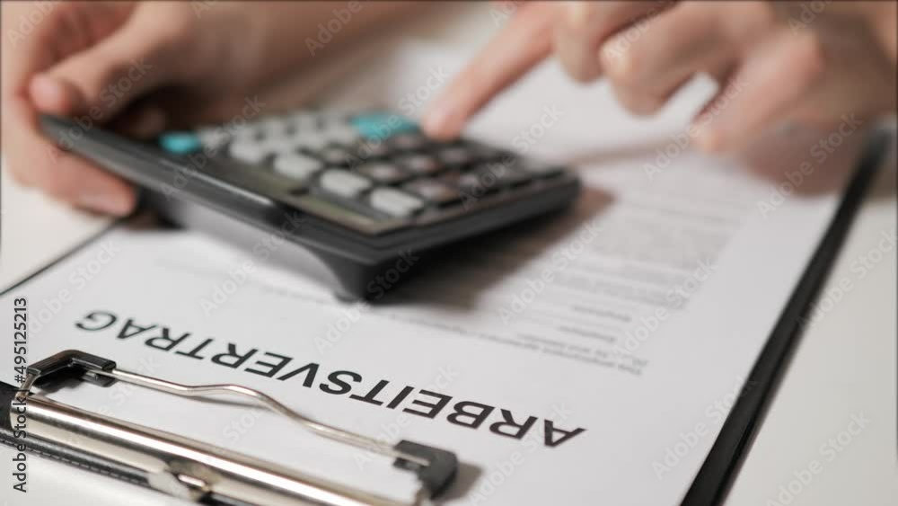 employment contract in German-speaking language. Employer and employee ...