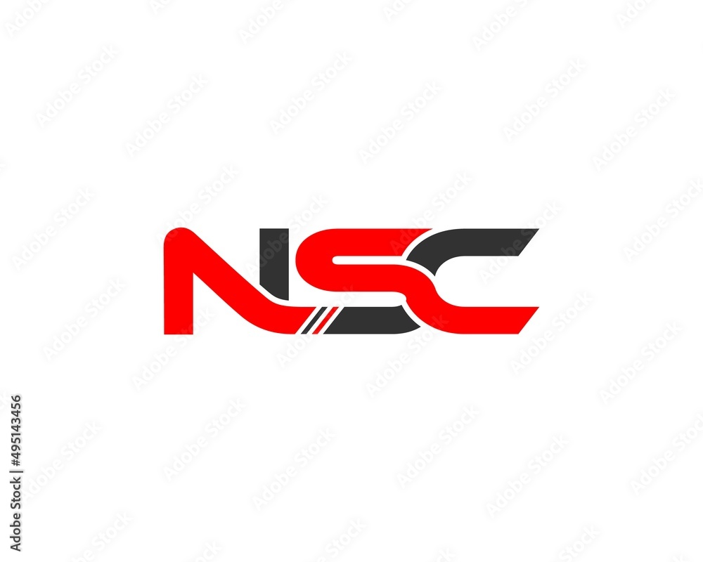 Letter NSC Logo Design Vector Illustration. Stock Vector | Adobe Stock