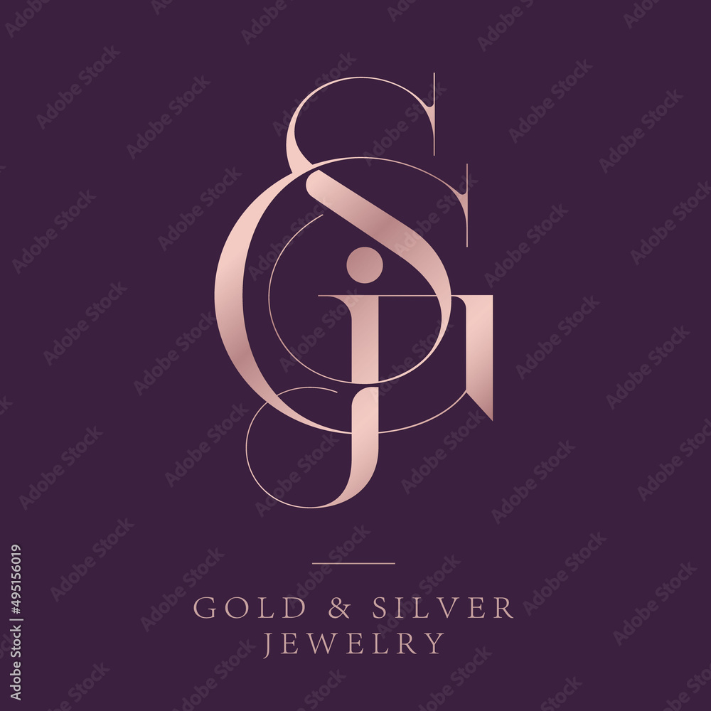 Letter S, Letter G and Letter J. S, G and J monogram consists of ...