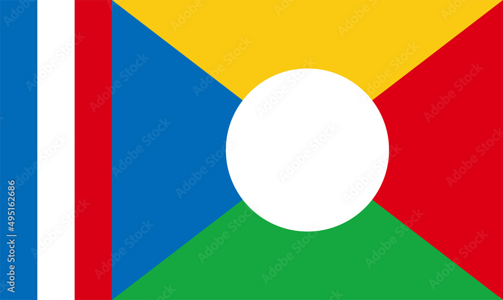 La Reunion flag vector illustration isolated on white background ...