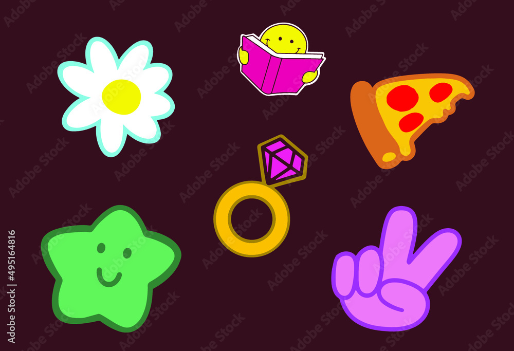 RED stickers, 2000's, stickers, 90's, red, turning red, case Stock ...