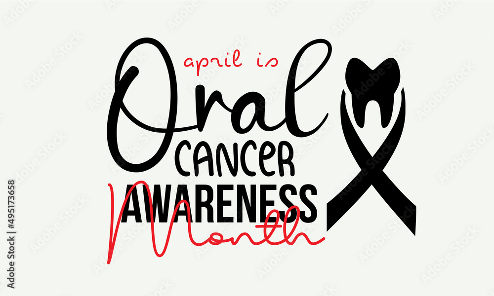 Oral Cancer Awareness Month. Health awareness template for banner, card ...