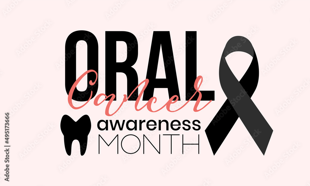 Oral Cancer Awareness Month. Health awareness template for banner, card ...