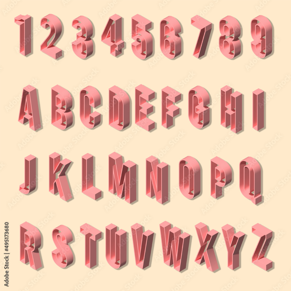 3d alphabet box text. render illustration Stock Vector | Adobe Stock