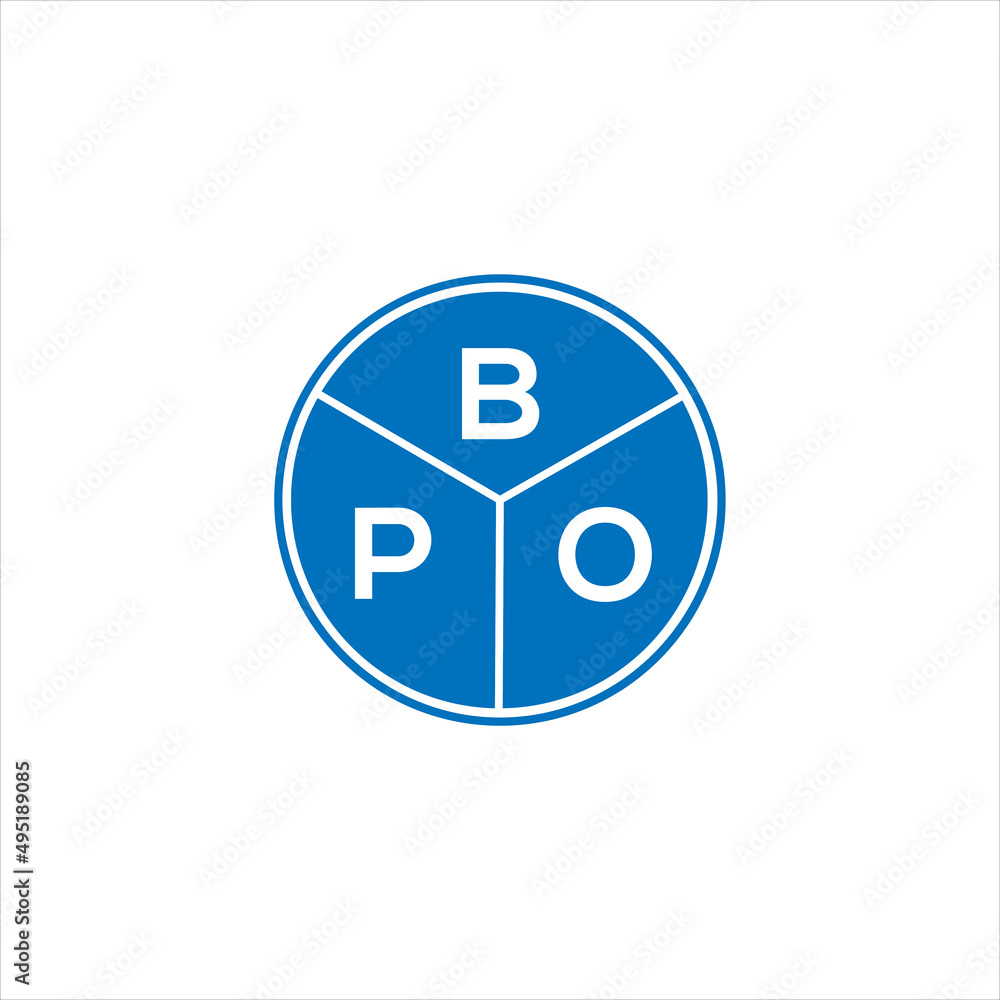 BPO letter logo design on White background. BPO creative initials ...