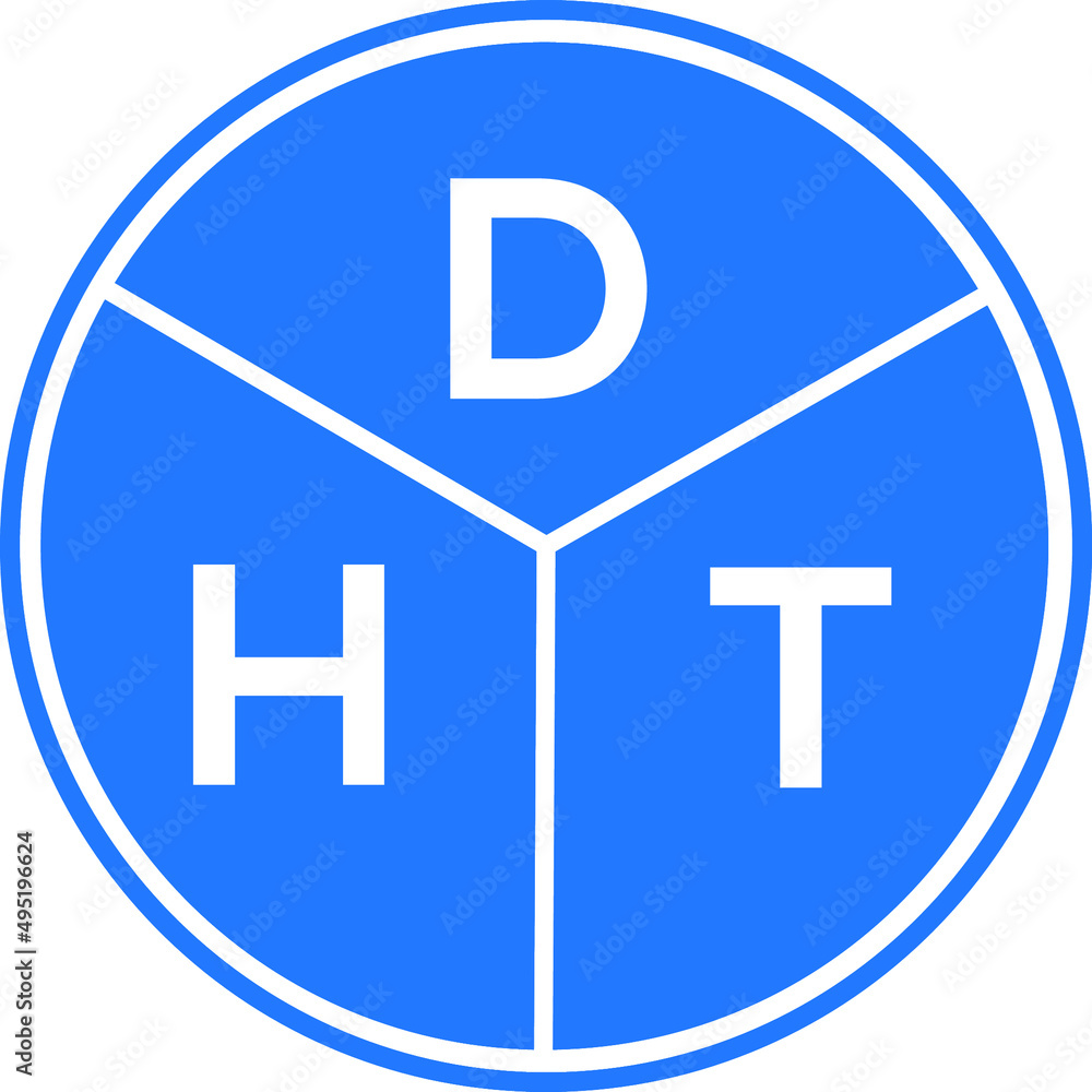 DHT letter logo design on white background. DHT creative initials ...