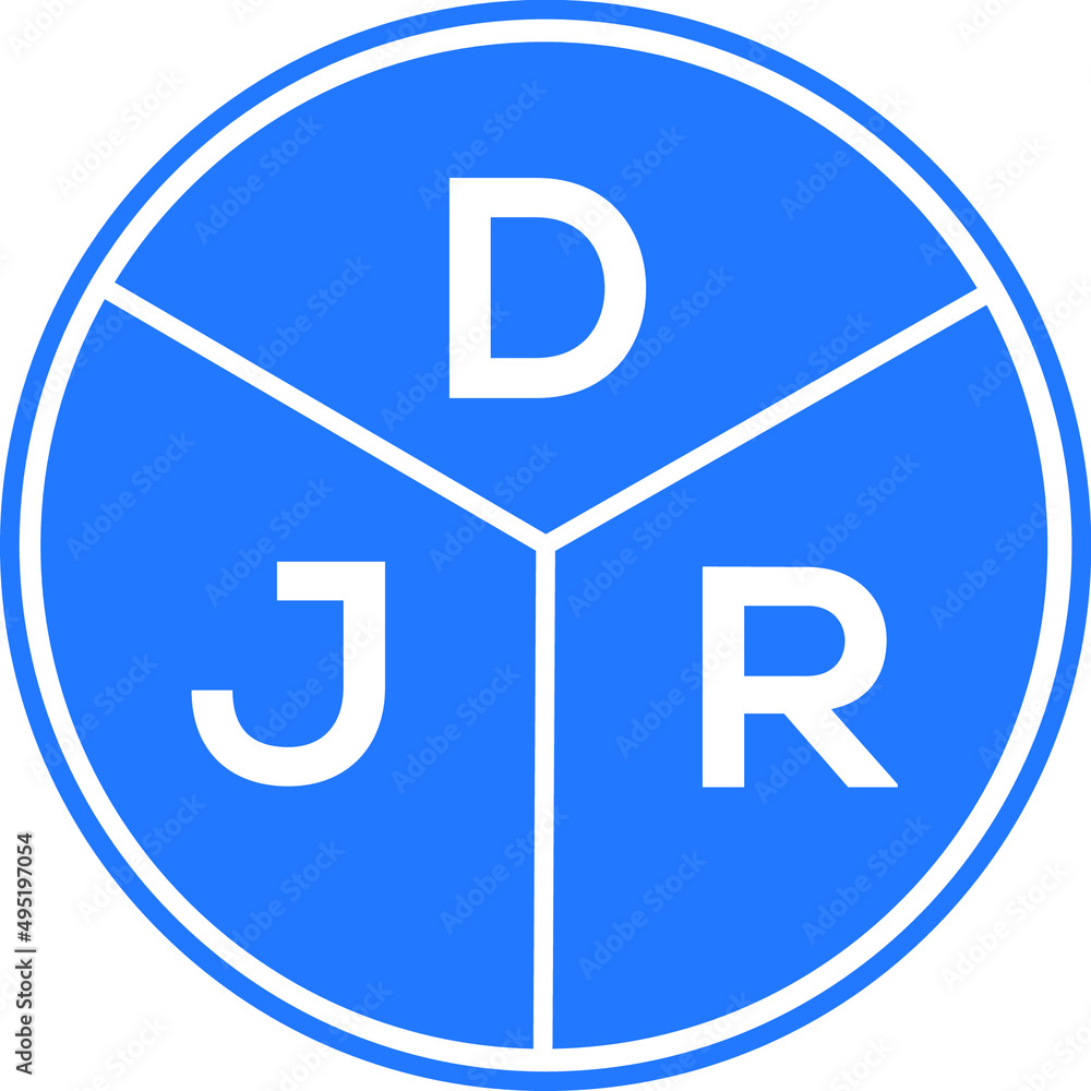 DJR letter logo design on white background. DJR creative initials ...