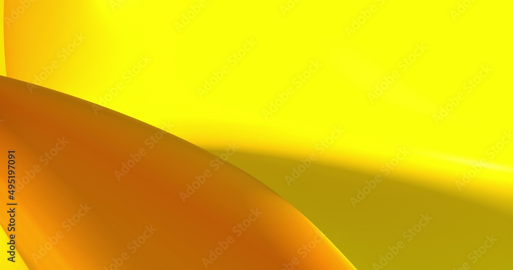 Abstract yellow background with dynamic orange 3d lines. looped footage ...
