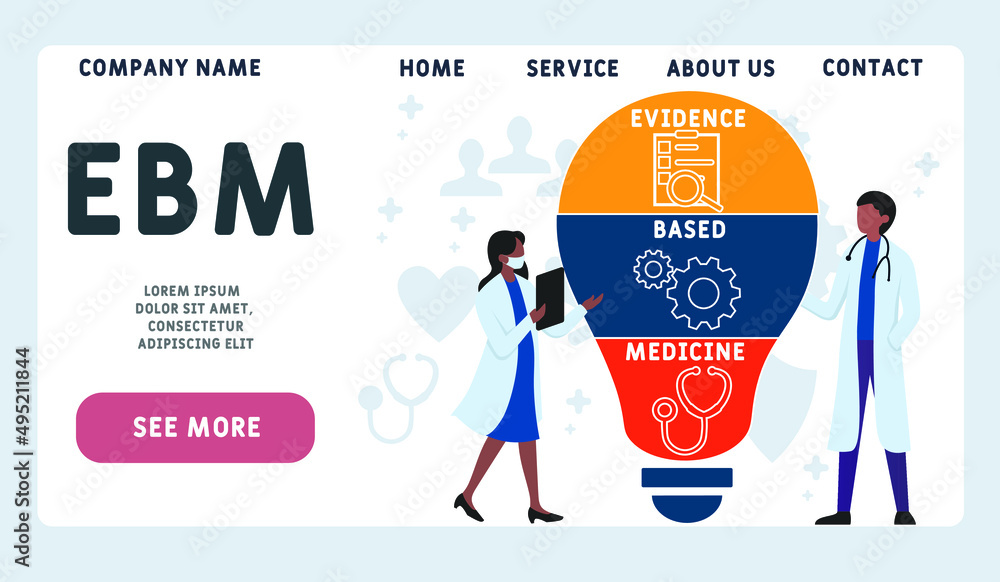 EBM - evidence based medicine acronym. business concept background ...