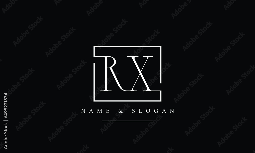 RX, XR, R, X abstract letters logo monogram Stock Vector | Adobe Stock