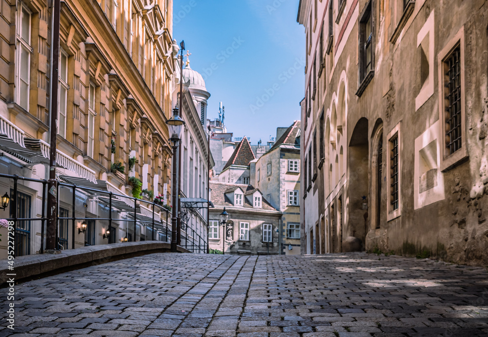 Vienna, Austria: Greek street in the old city center (in german ...