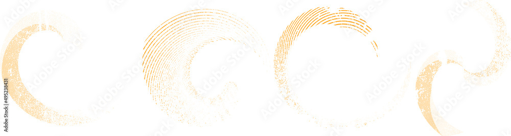 Grunge lines in Circle Form . Spiral Vector Illustration .Textured ...