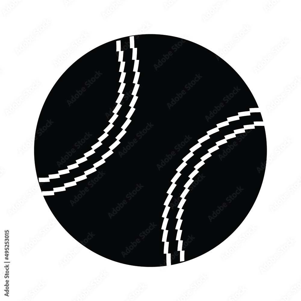 cricket ball icon vector sketch illustration sports design pattern ...
