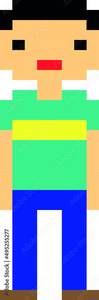 Man pixel art Vector illustration. Man pixel art clip art or image ...