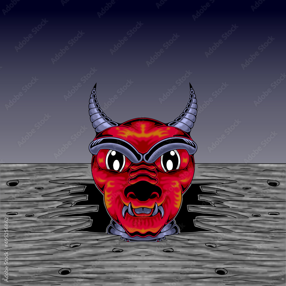 Angry dog head vector illustration art Stock Vector | Adobe Stock