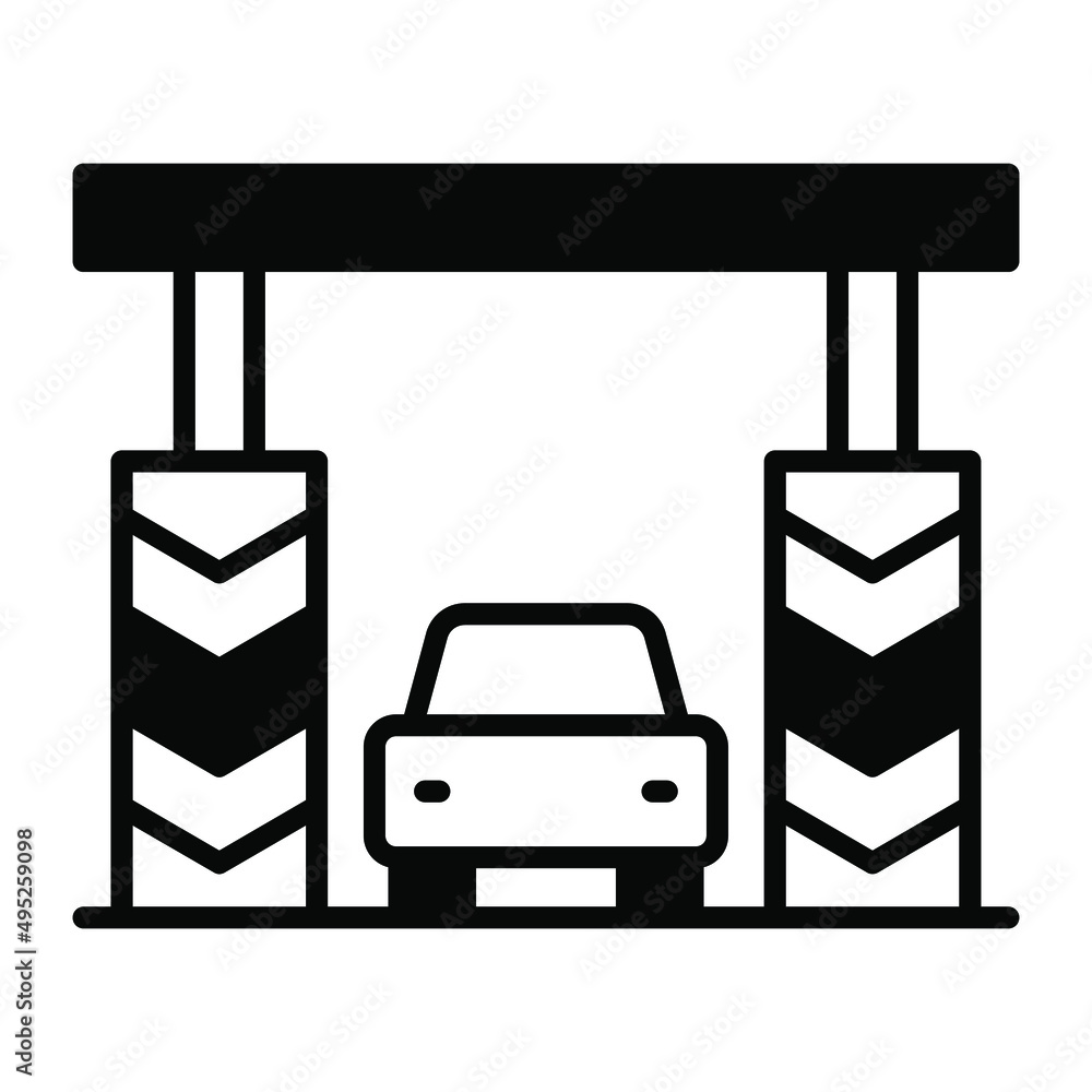 toll plaza building vector illustration isolated on white background ...