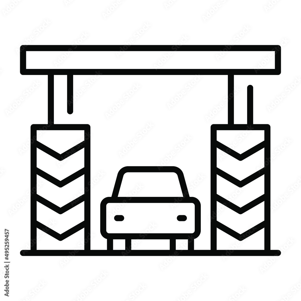 toll plaza building vector illustration isolated on white background ...