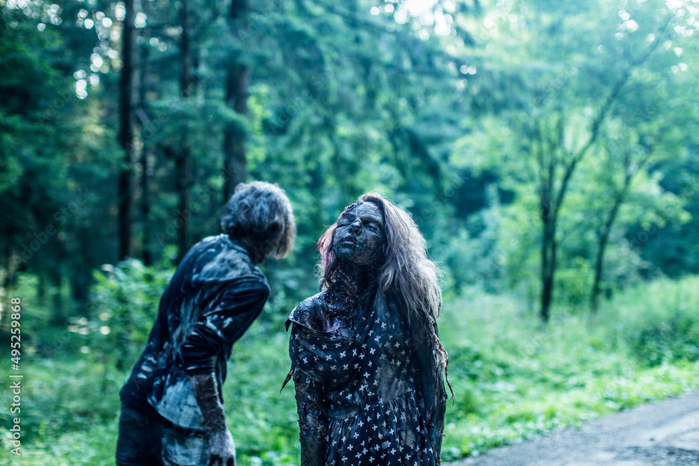 Zombies, Apocalypse, burnt people Stock Photo | Adobe Stock