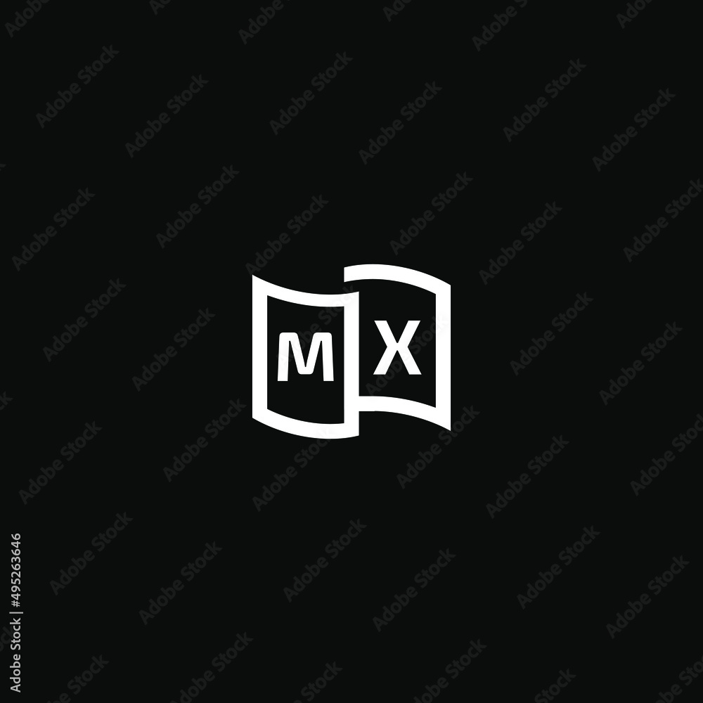 MX letter design for logo and icon.MX monogram logo.vector illustration ...
