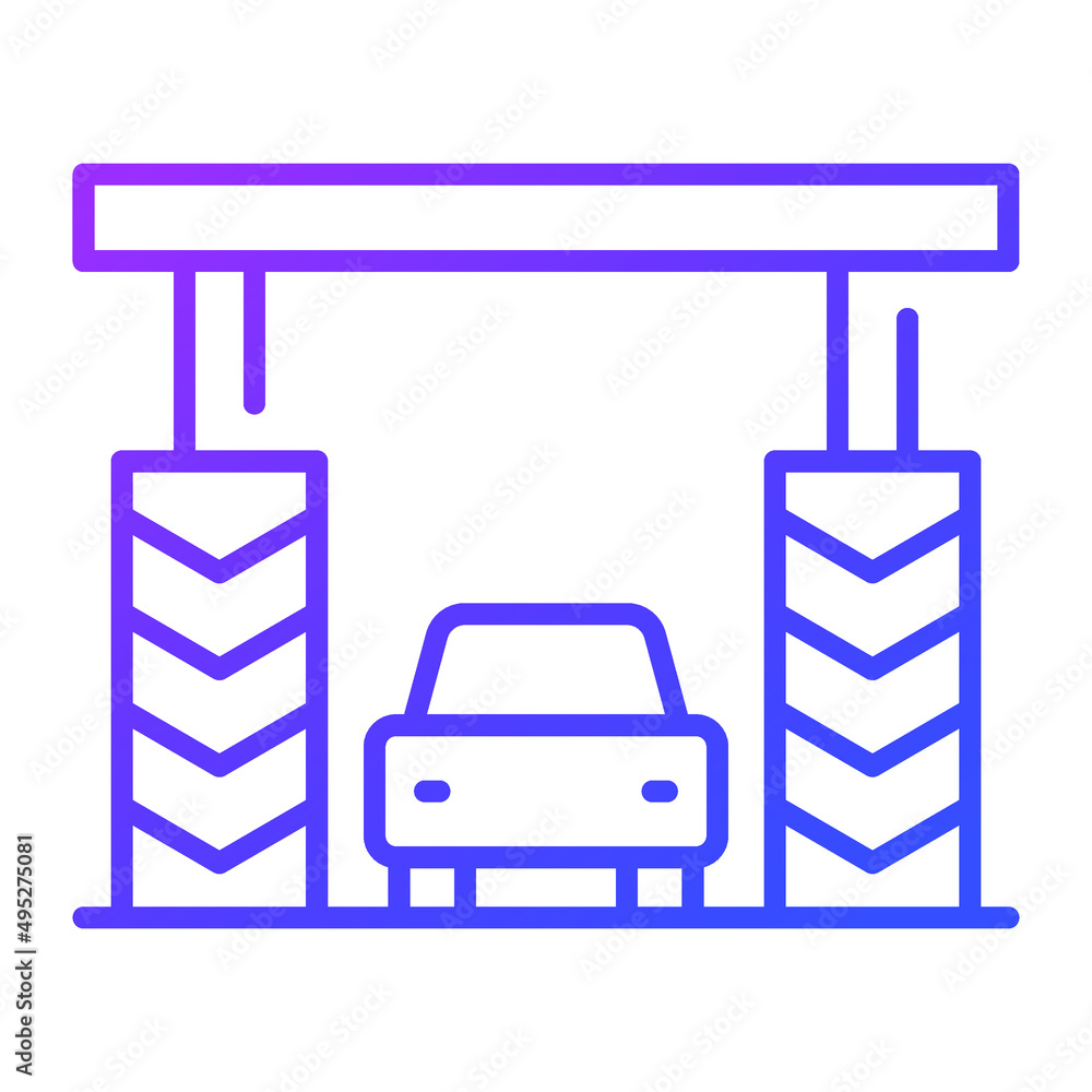 toll plaza building vector illustration isolated on white background ...