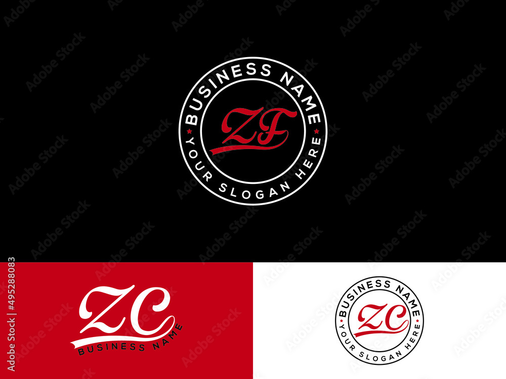 Signature ZF logo, Letter Zf fz fashion Logo Icon For luxury or any ...