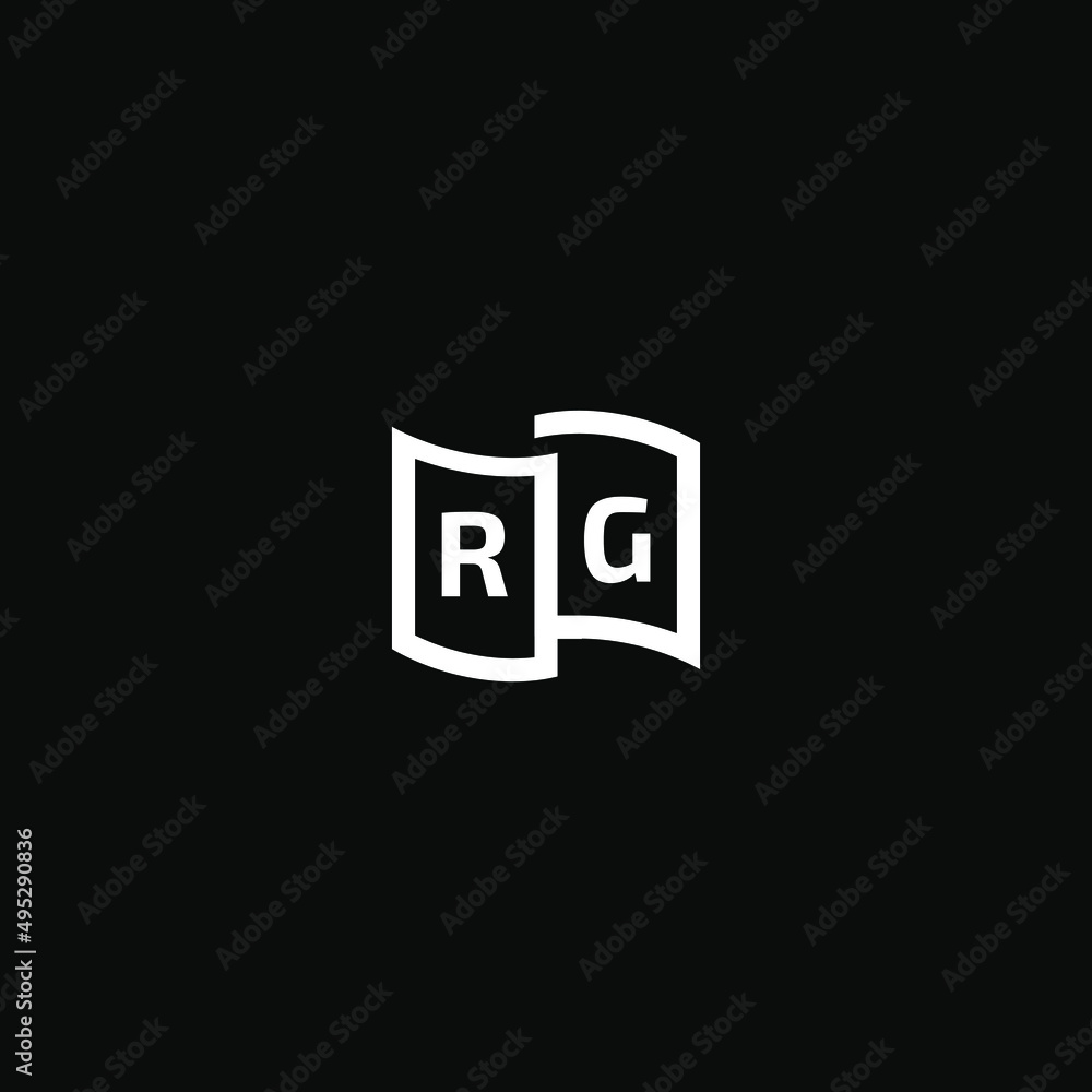 RG letter design for logo and icon.RG monogram logo.vector illustration ...