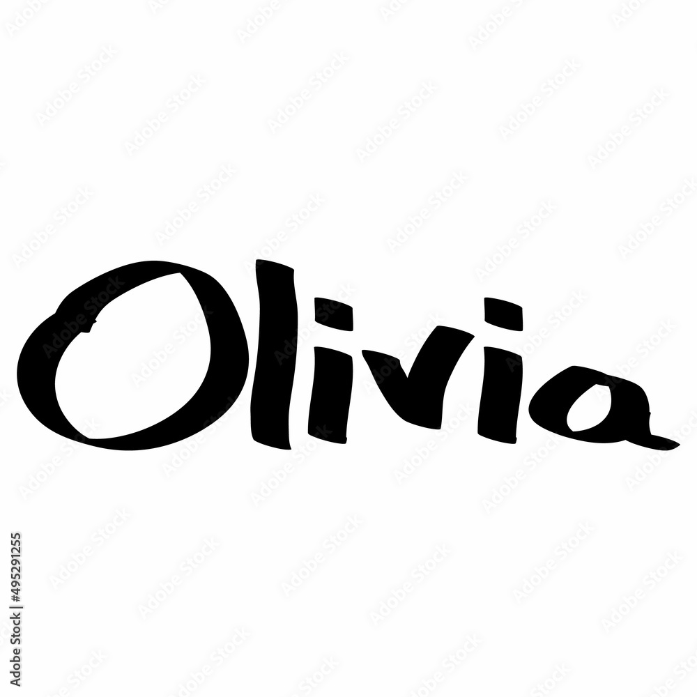 Olivia female name street art design. Graffiti tag Olivia. Vector art ...