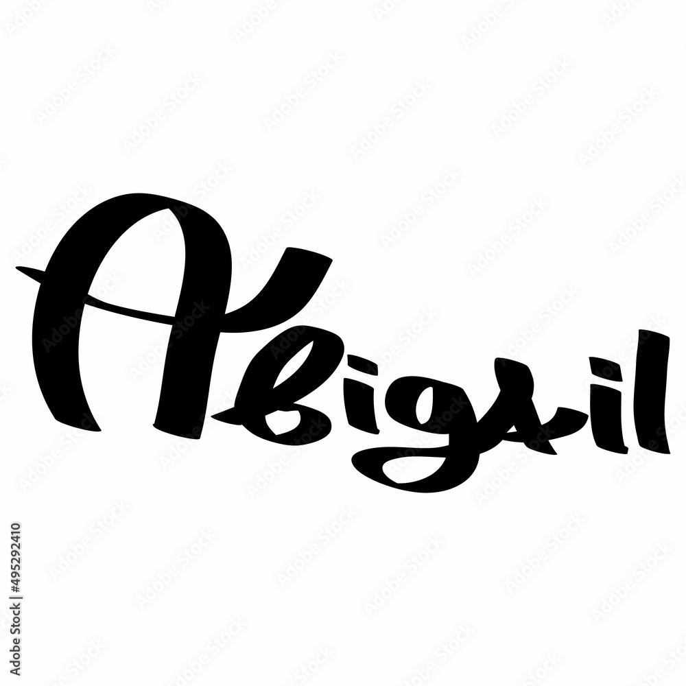 Abigail female name street art design. Graffiti tag Abigail. Vector art ...