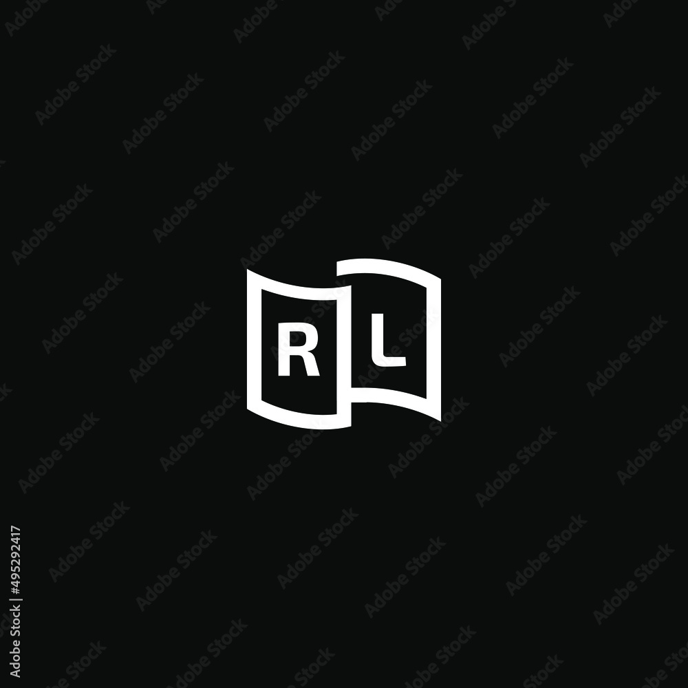 RL letter design for logo and icon.RL monogram logo.vector illustration ...