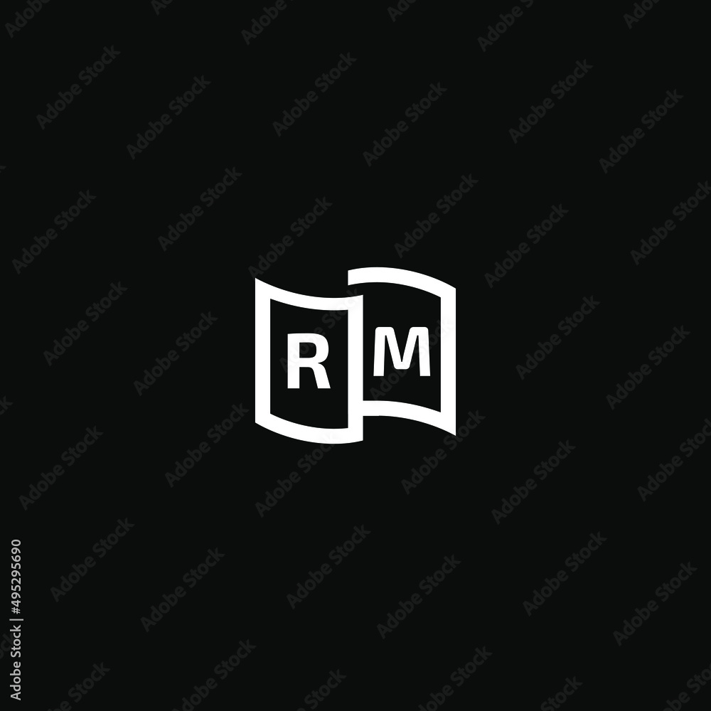 RM letter design for logo and icon.RM monogram logo.vector illustration ...