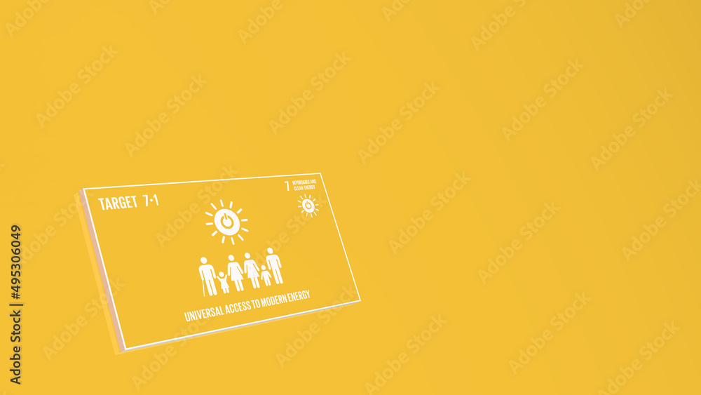 17 Global Goals SDGs Media Card Target 7-1 Affordable And Clean Energy ...
